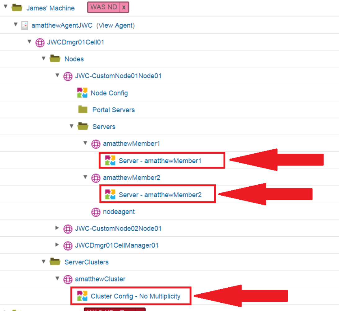 Managing configuration information in clustered environments