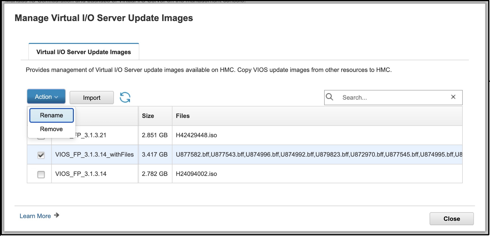 Update VIOS using HMC