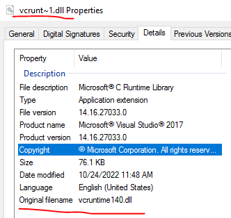 Corrupted filename of vcruntime140_1.dll in Semeru Windows zip vcrunt~1 ...