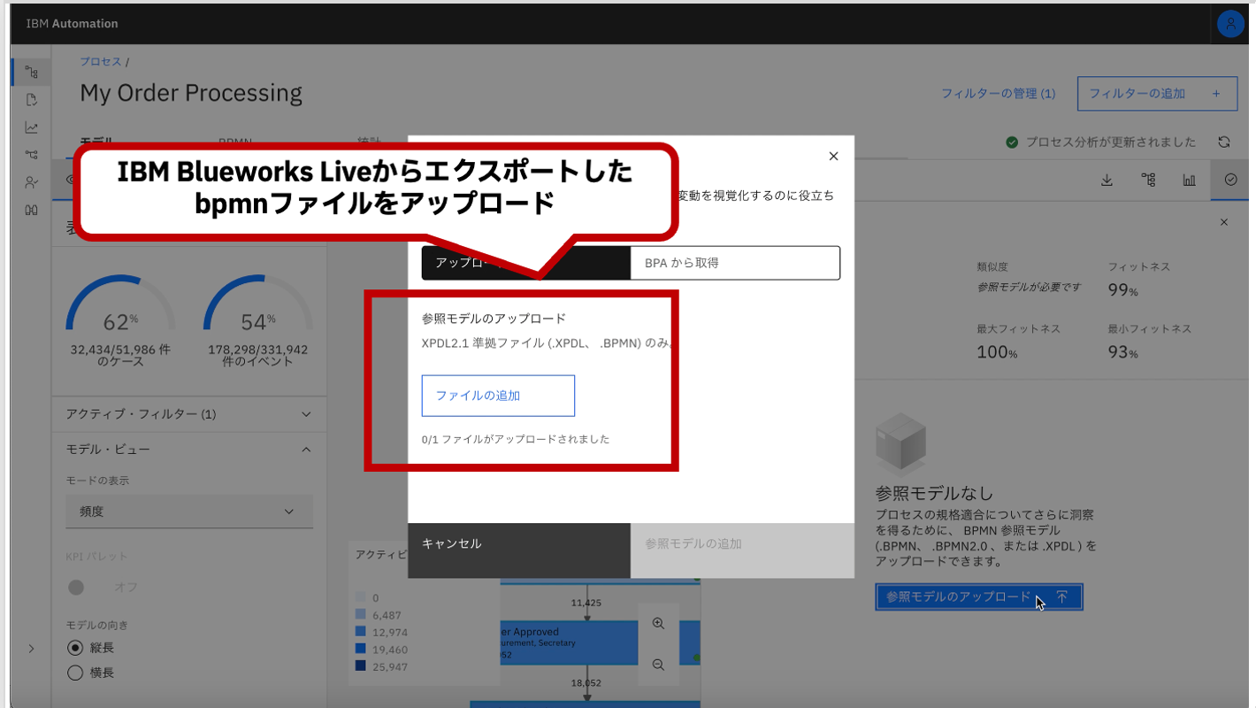 IBM Blueworks Live からIBM Process MiningにBPMNファイルを連携する方法