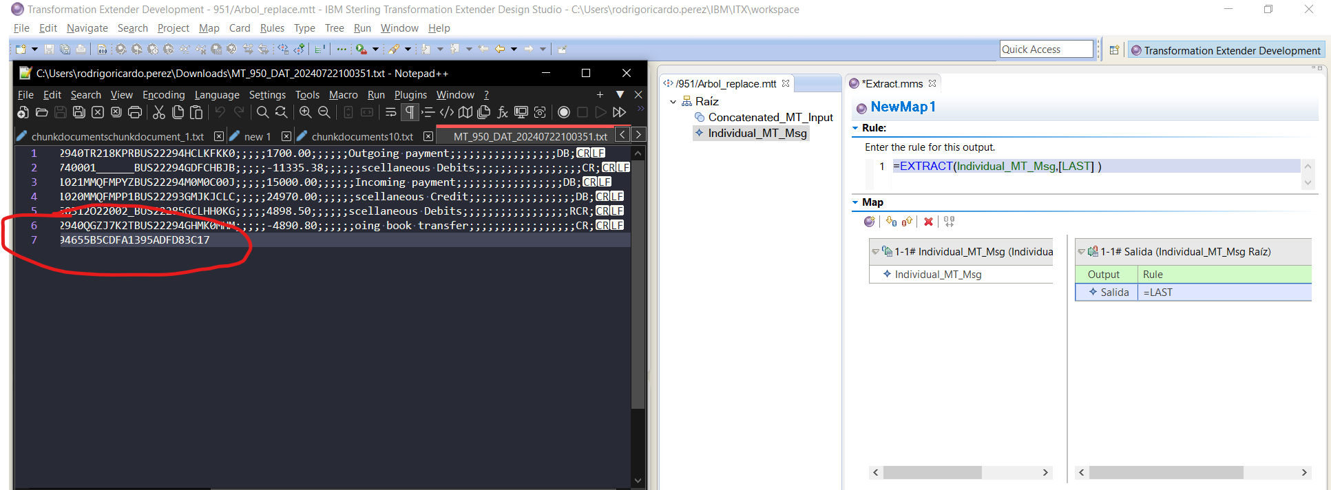 WTX Transform extender design studio ¿Function that read the last entire row? | IBM Sterling ...