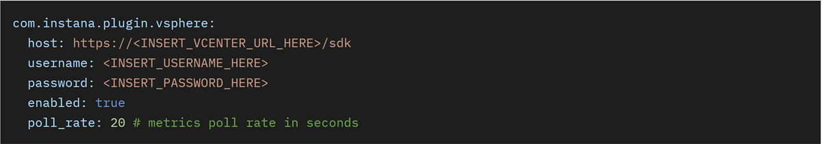 Monitoring and Enabling vSphere metrics in single host (self hosted) Instana
