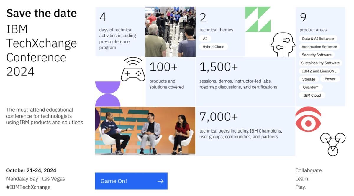 Save the Date: IBM TechXchange Conference 2024!