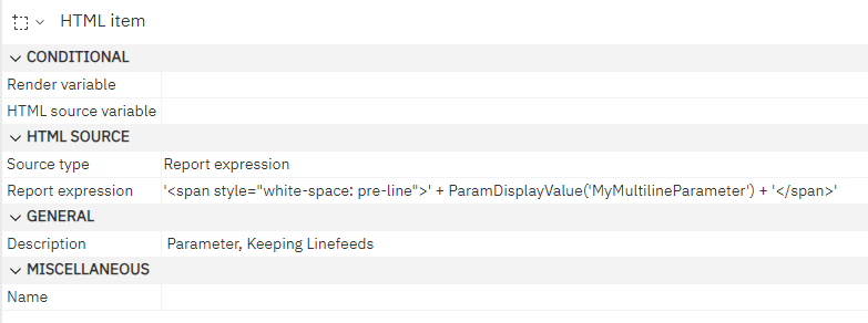 Passing Carriage Return / Line Feed through drill through | Cognos Analytics