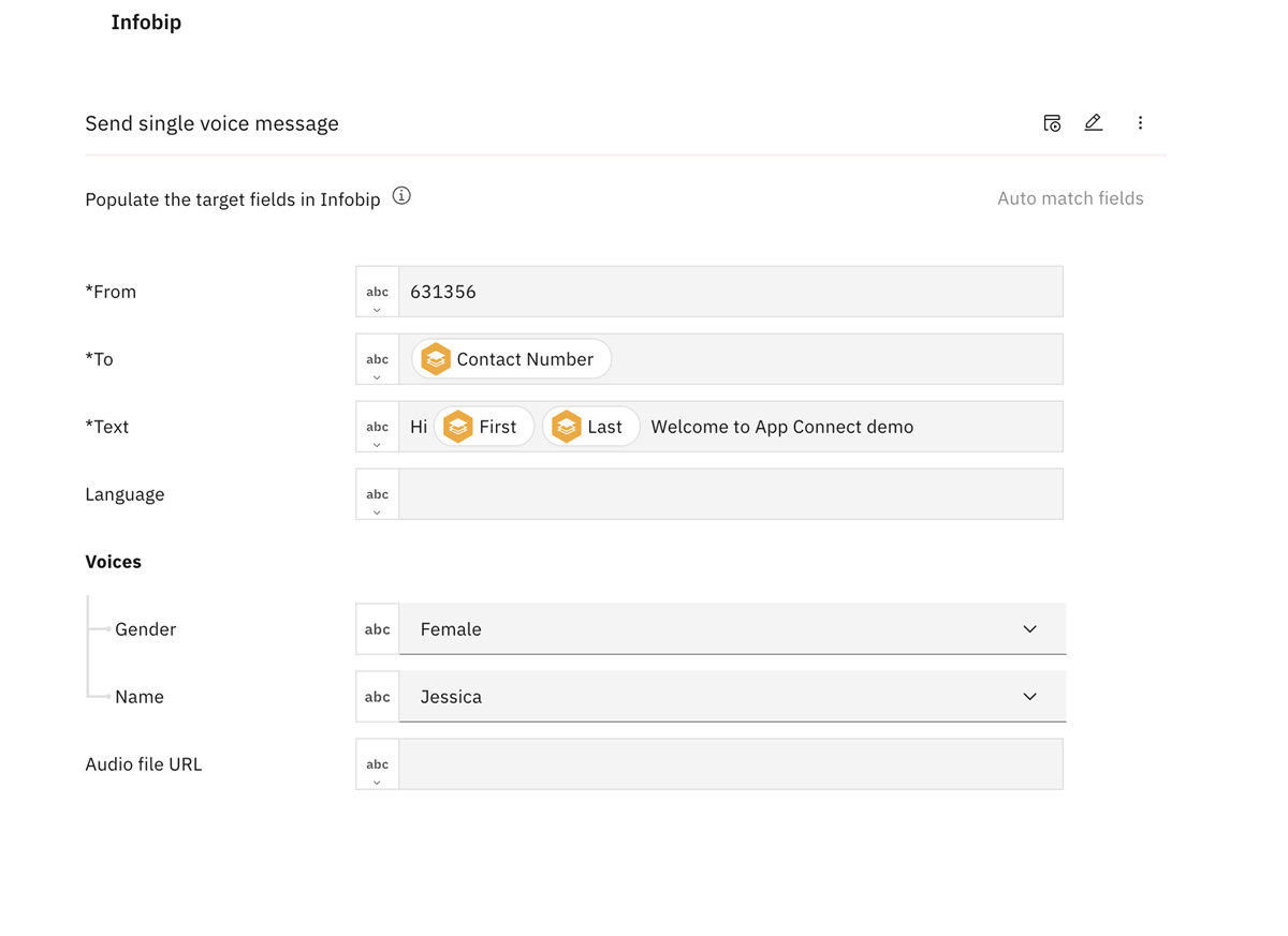 Using IBM® App Connect to interact with Infobip