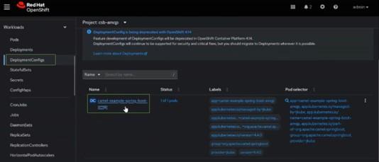 Red Hat build of Apache Camel for Spring Boot with AMQP on OpenShift for IBM Power