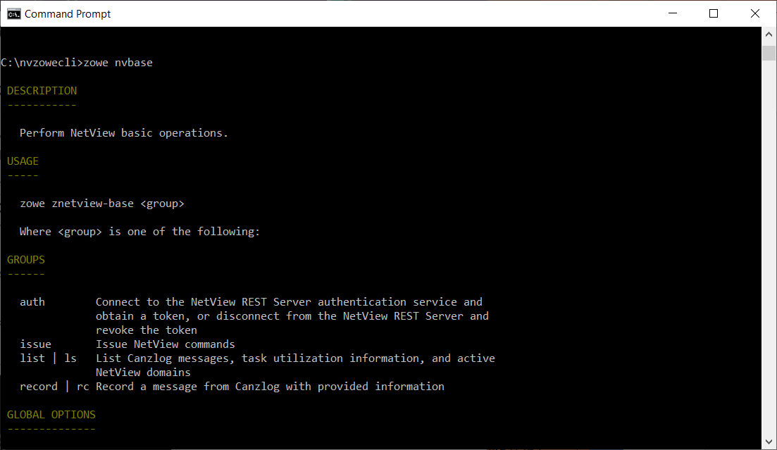 Now available IBM Z NetView® plug-ins for Zowe™ Command Line Interface