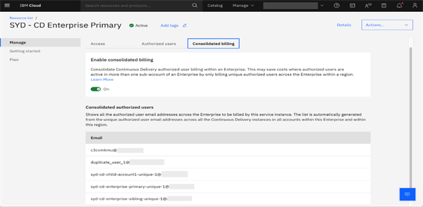 IBM Cloud Continuous Delivery now supports Consolidated Billing