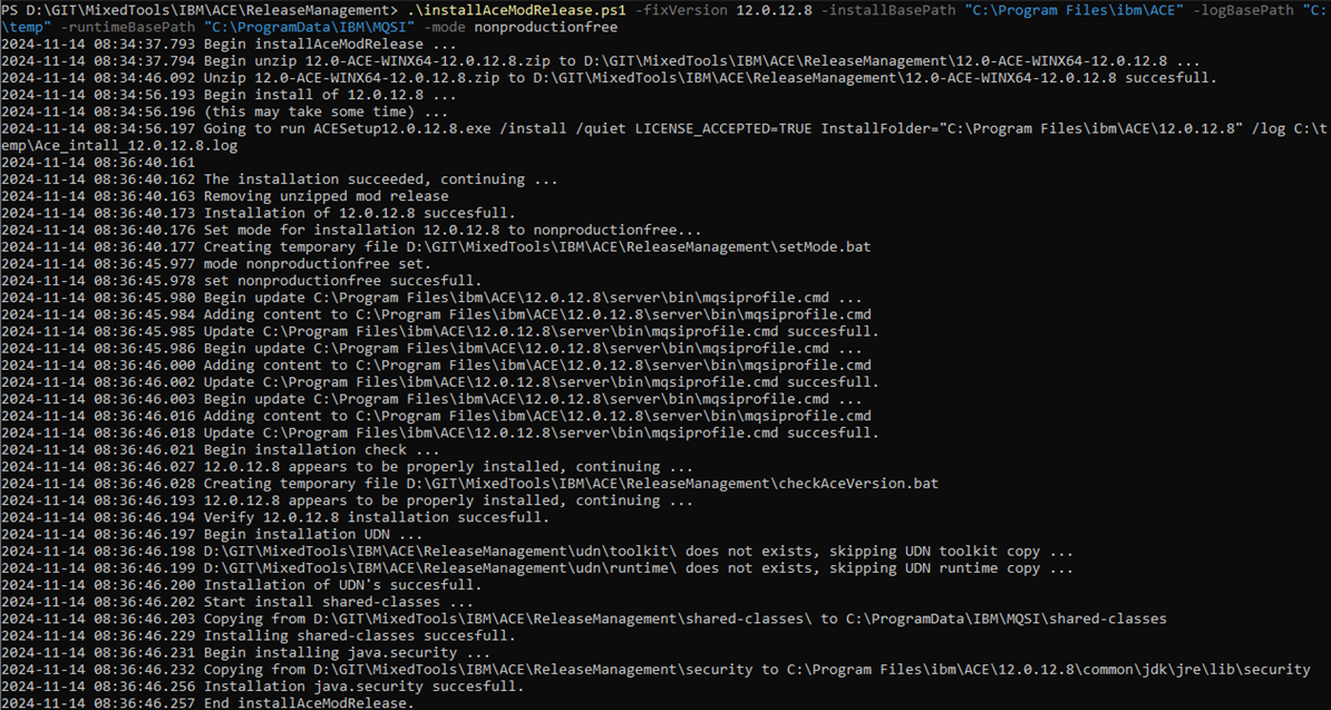 Automating and Standardizing IBM ACE Installation with PowerShell