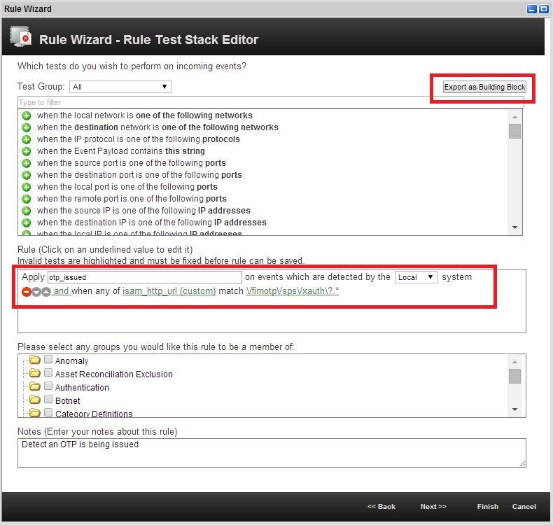 QRadar Event Correlation Rules