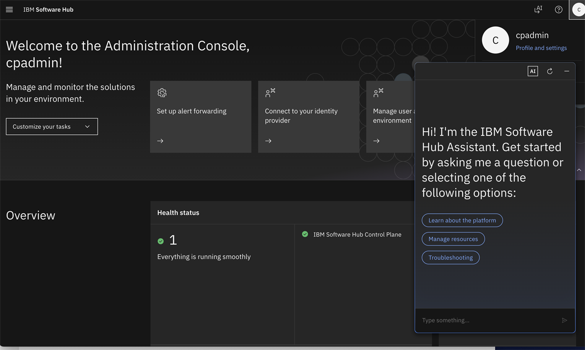 IBM Software Hub AI Assistant powered by Generative AI in IBM Software ...