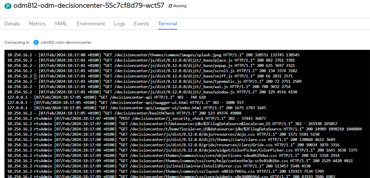How to get HTTP Access logs on ODM Helm in Openshift