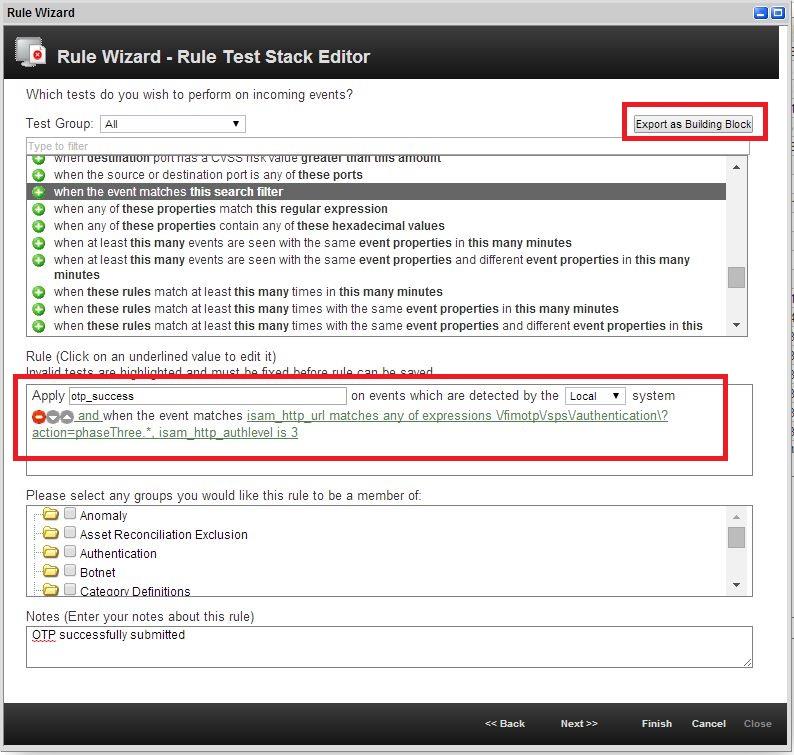 QRadar Event Correlation Rules