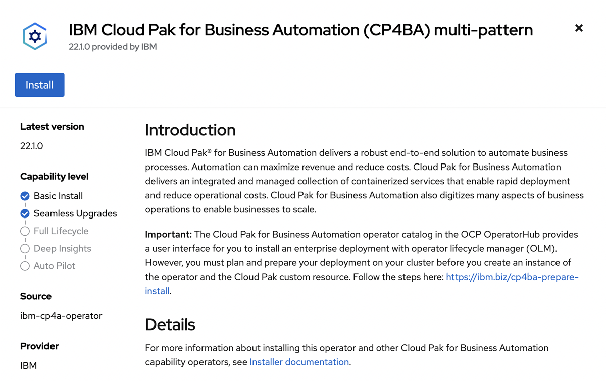 Technical Recipe: CP4BA Deployment Methodologies – IBM Cloud & TechZone ...