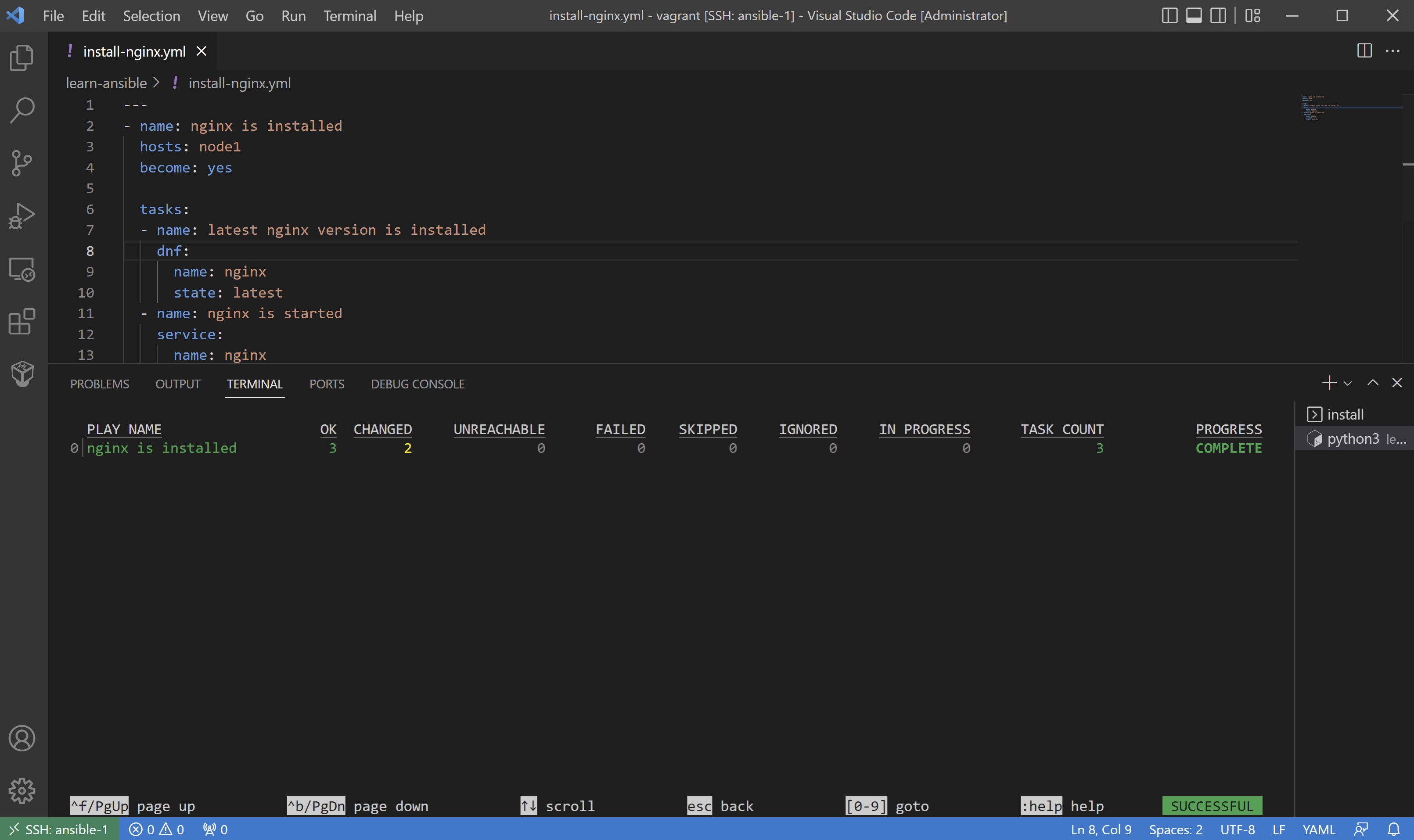 Use Vagrant to create a CentOS environment for Ansible development
