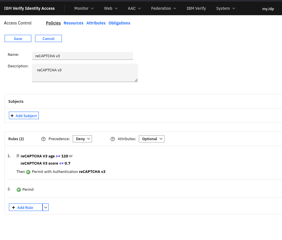 reCAPTCHA V3 support for IVIA AAC and CBA