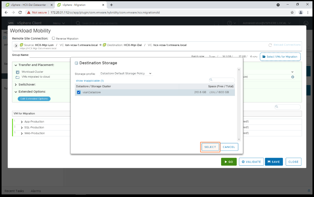 Workload Migration to IBM Cloud using VMware HCX