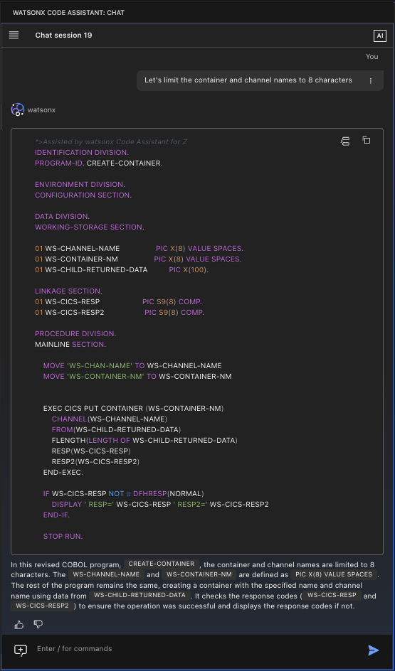 Introducing COBOL Code Generation in IBM watsonx Code Assistant for Z