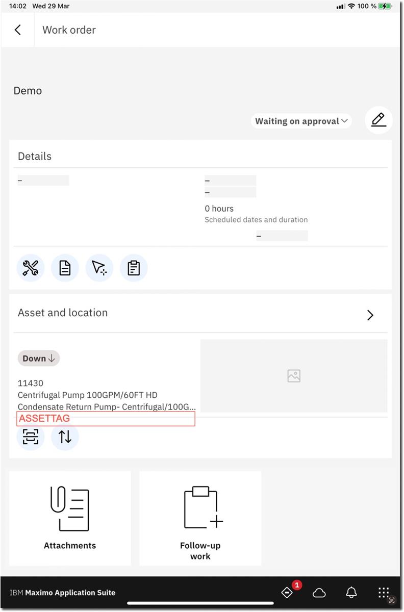 Configuration of TECHMOBILE | Maximo