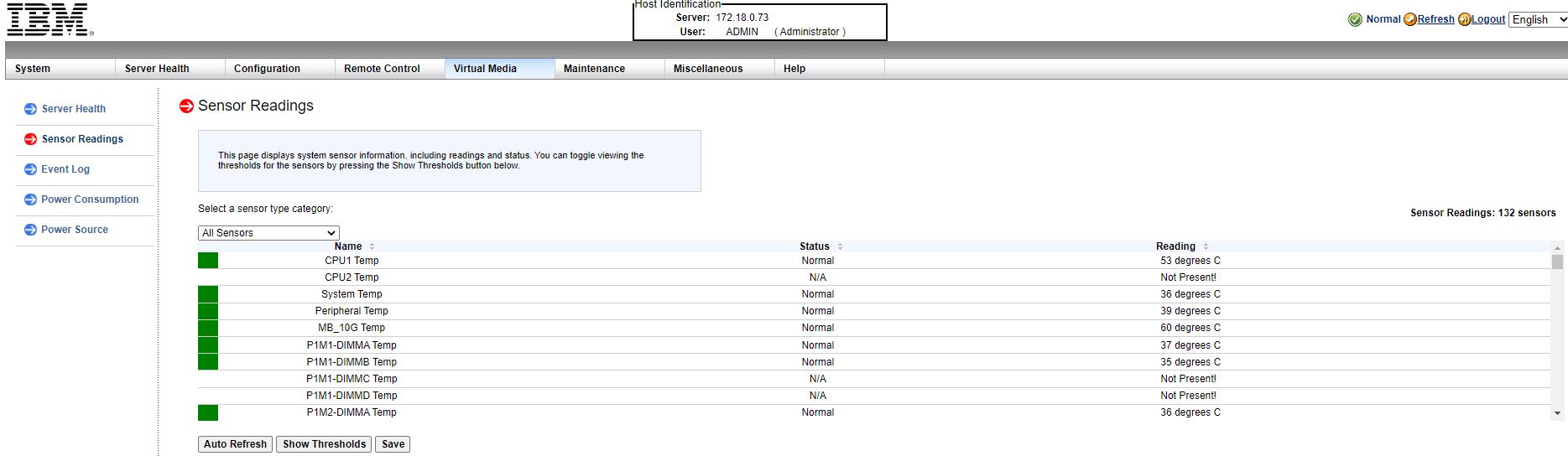 Where to find power supply status, hardware sensor data? | PowerVM