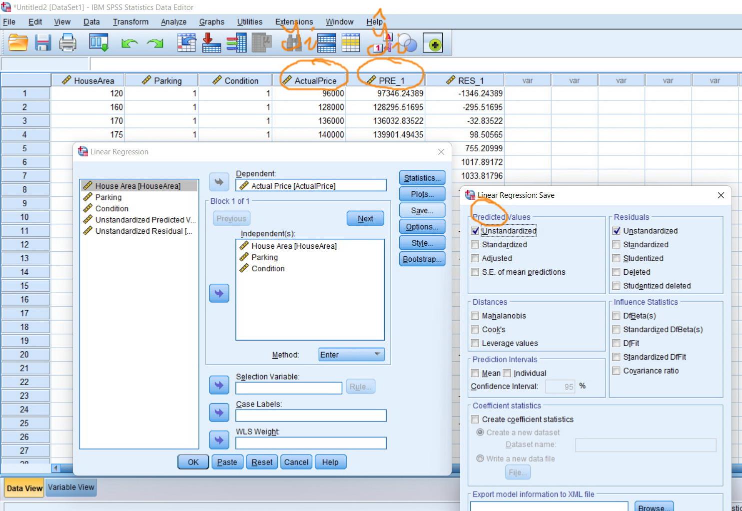 SPSS 26: How to calculate the prediction model accuracy indicators like ...
