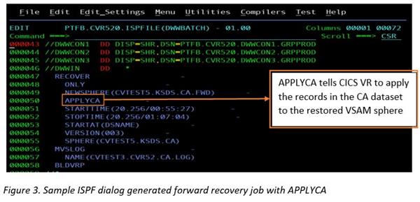 CICS VR - CHANGE ACCUMULATION