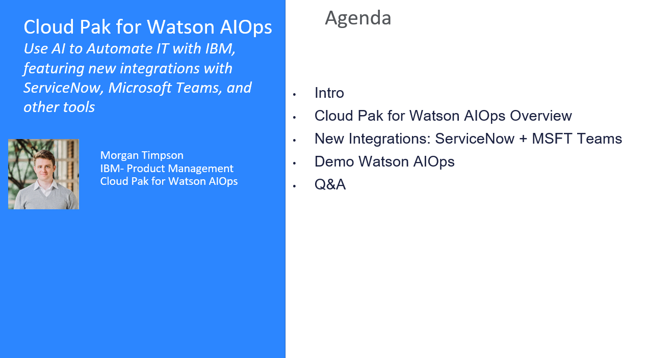 Live Demo: Use AI to Automate IT with IBM, featuring new integrations ...