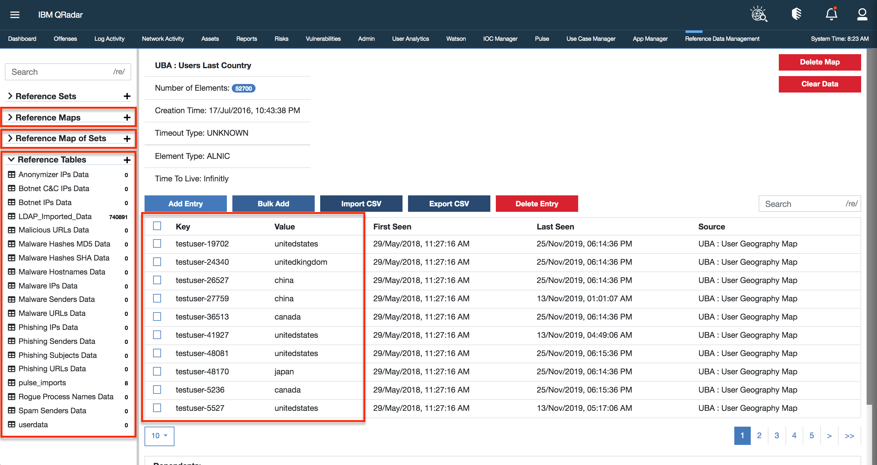 QRadar Reference Data Management 2 0
