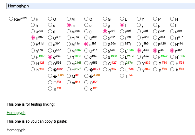 Homoglyph detection with QRadar