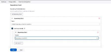 Vulnerabilities Scanning using OWASP Dependency Scan
