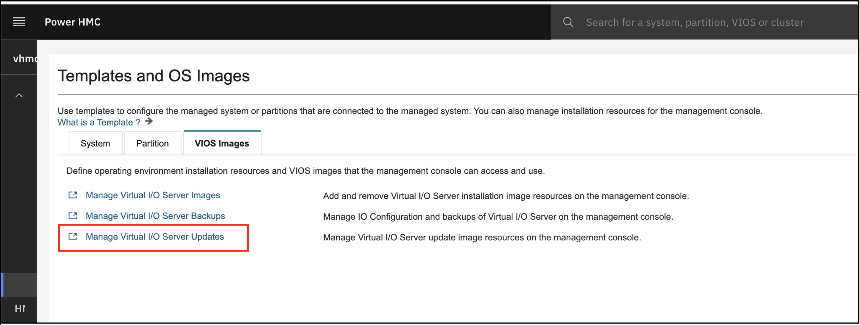 Update VIOS using HMC