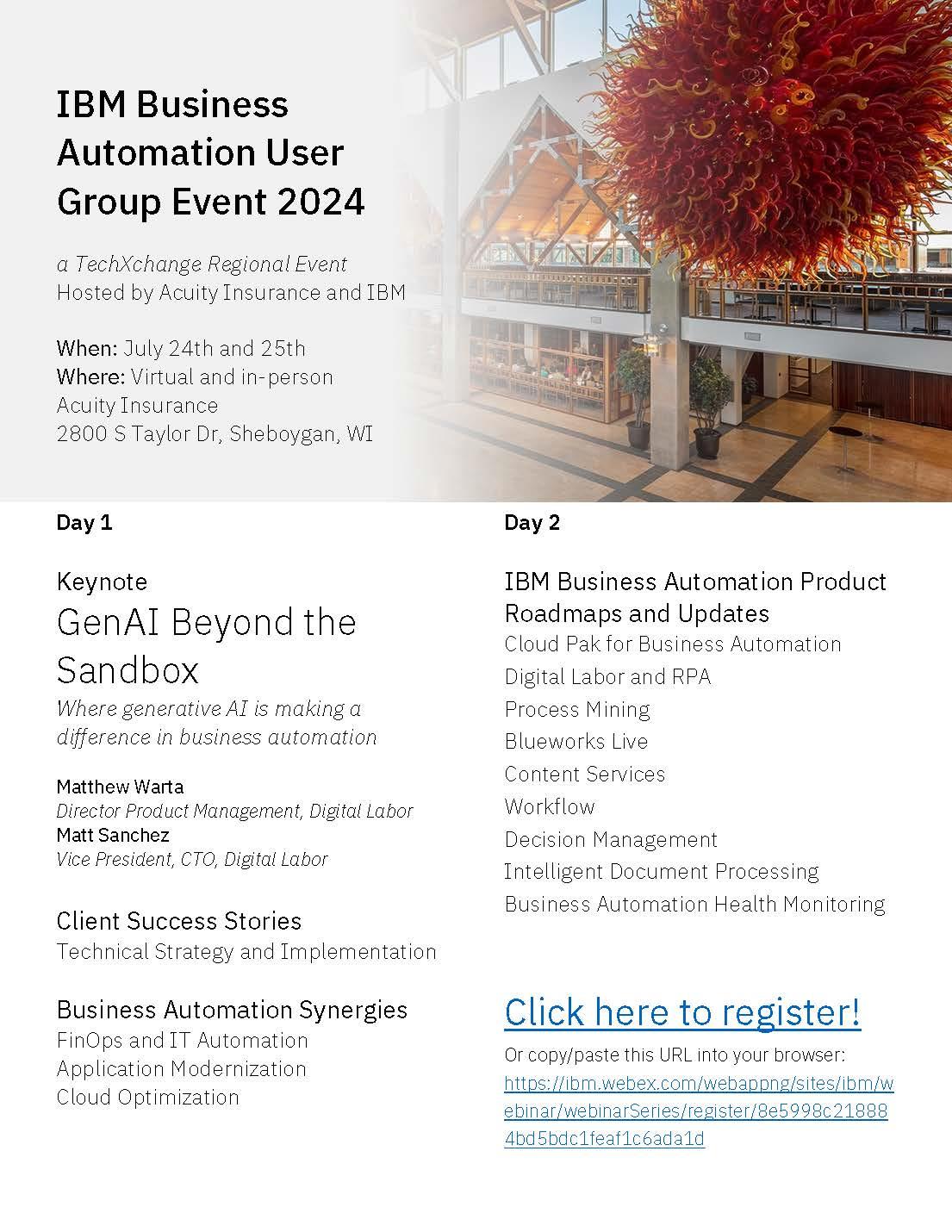 Come & Participate At Our 2024 Business Automation User Group Event!
