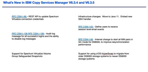 What's New in IBM Copy Services Manager 6.3.5.0