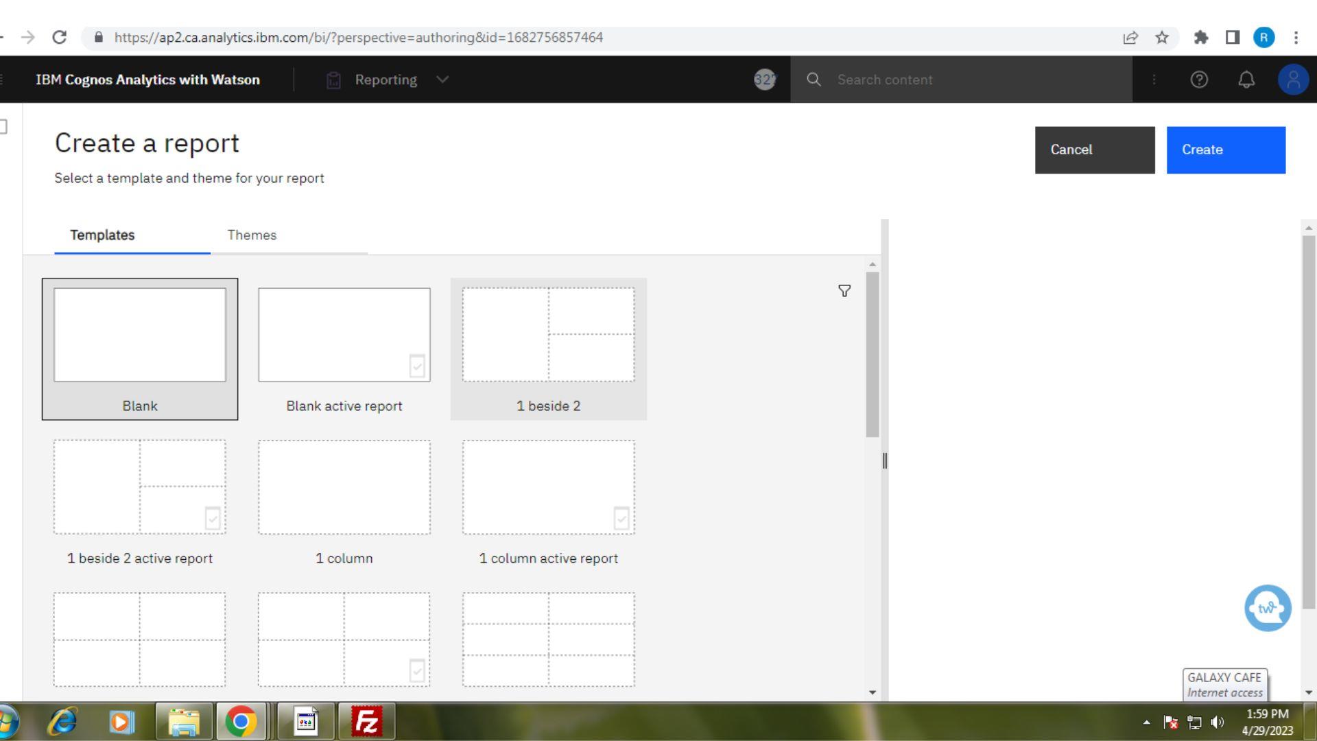 Difference between Template and Theme | Cognos Analytics