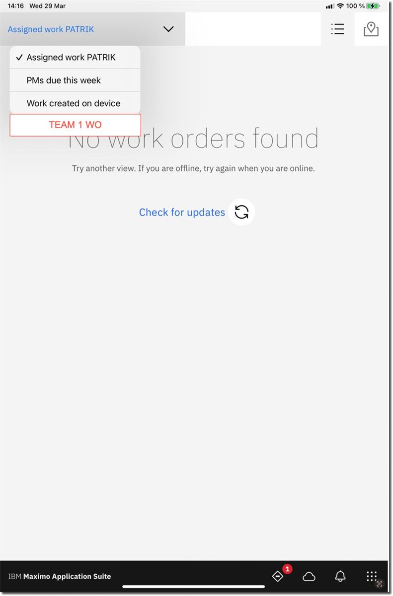 Configuration of TECHMOBILE | Maximo