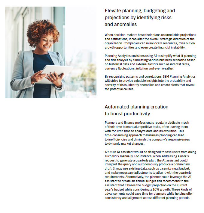 IBM Planning Analytics and the future with generative AI