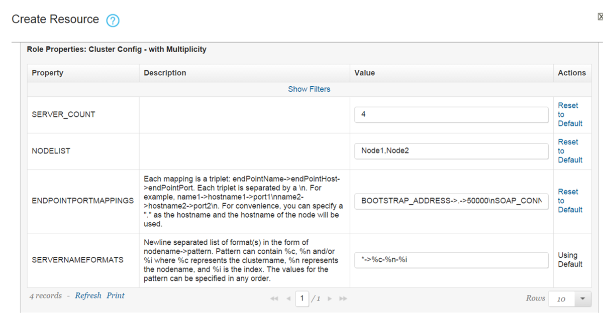 Managing configuration information in clustered environments