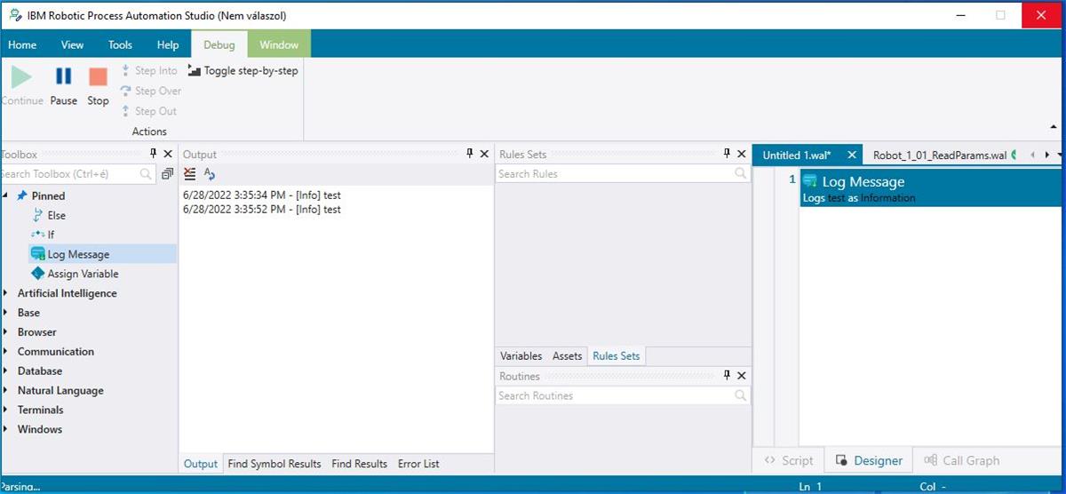 The RPA is blocking when Run on Debug mode | Robotic Process Automation ...