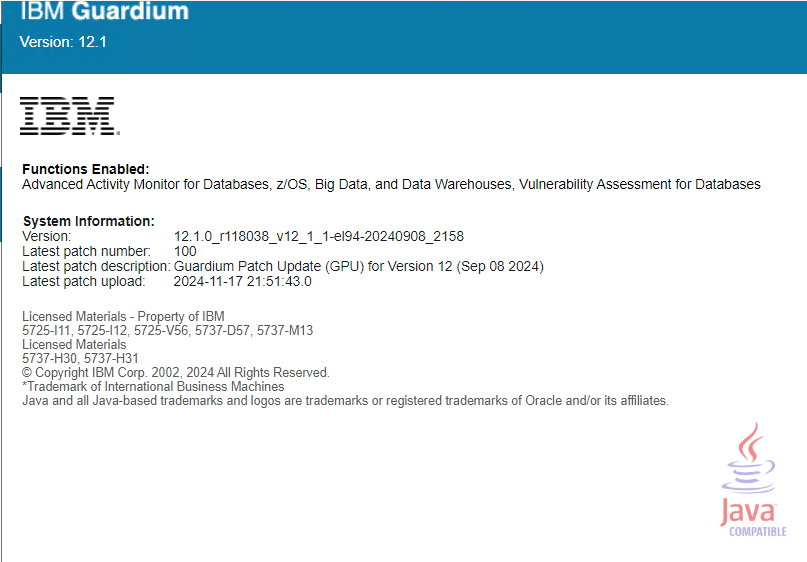 Guardium Upgrade Procedure from Version 12 to Version 12.1