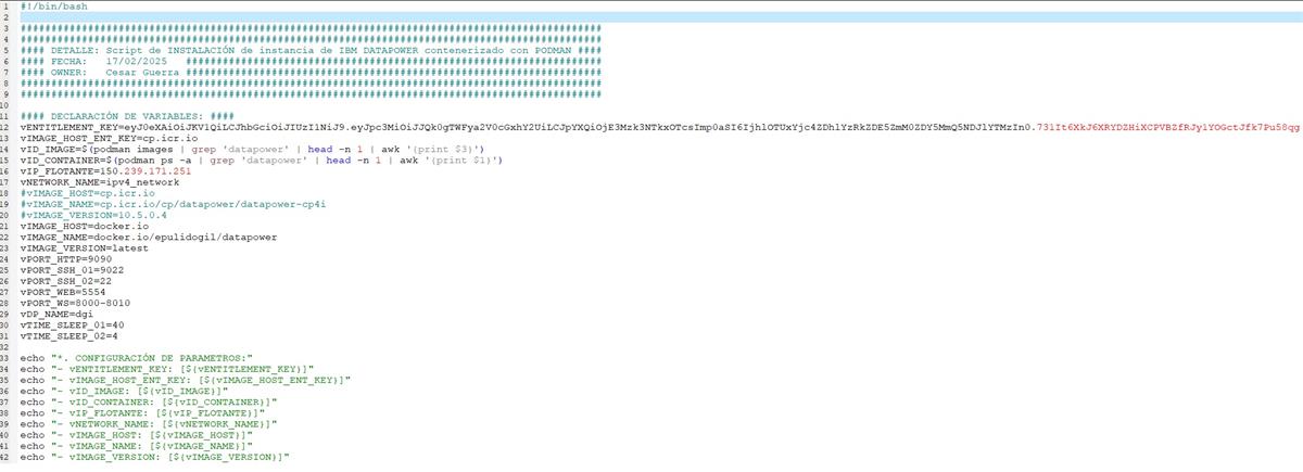 DEPLOY 'IBM DATA POWER' IN POSTMAN (SCRIPT: .sh)