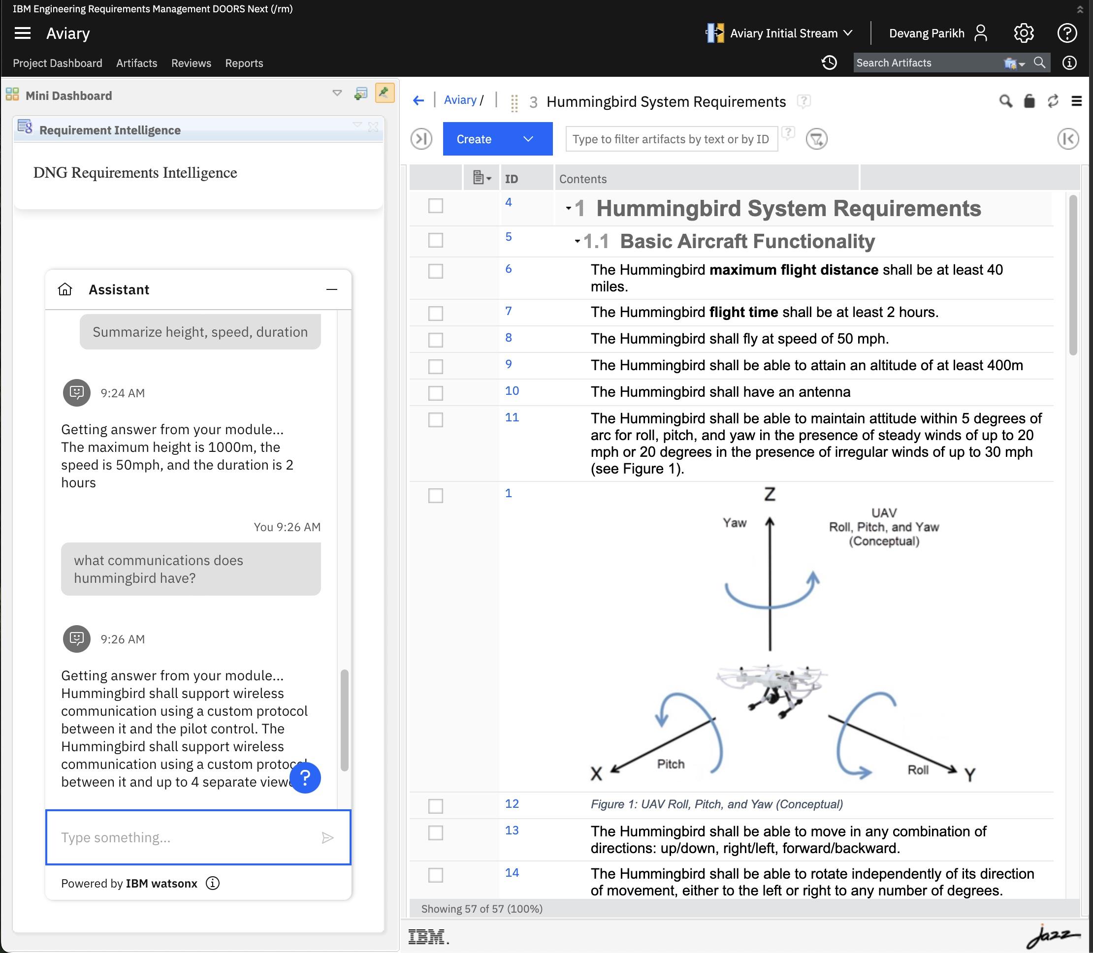 Try it yourself: Requirements AI assistant for DOORS Next