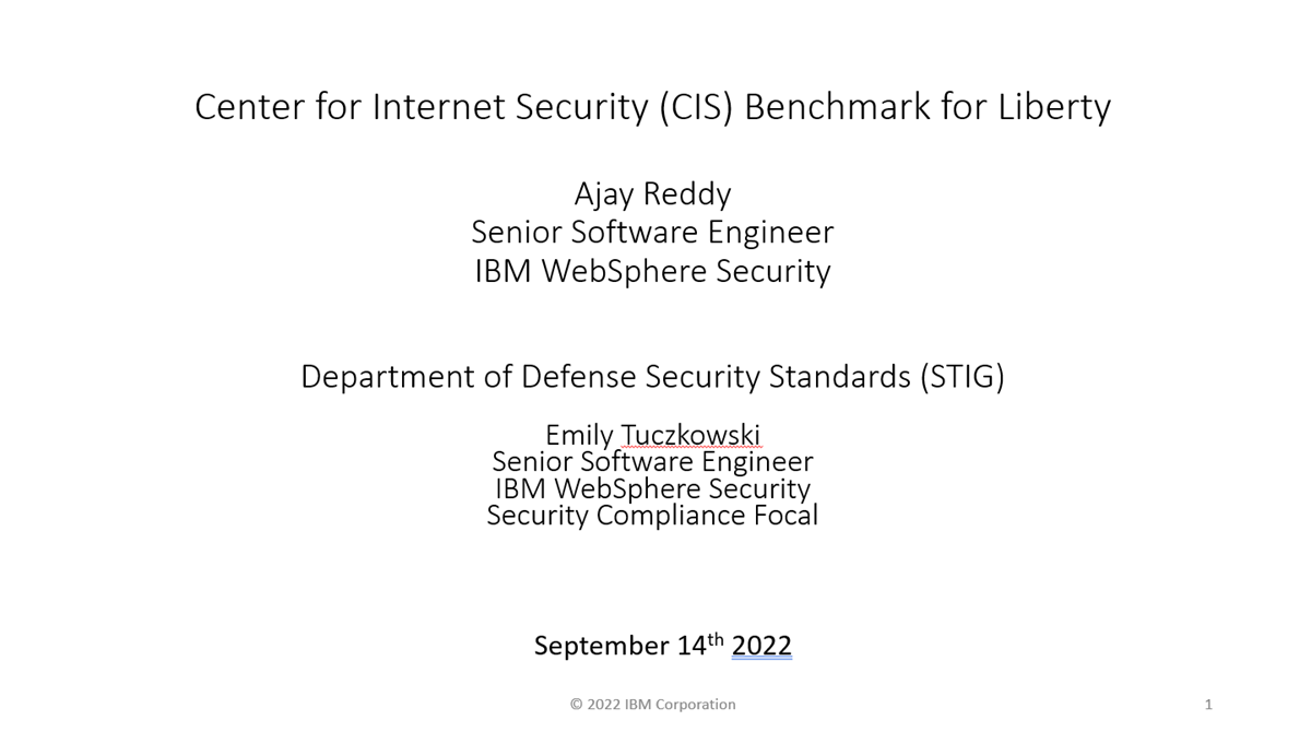 STIG and CIS compliance for cloud-native Java deployments with Liberty ...