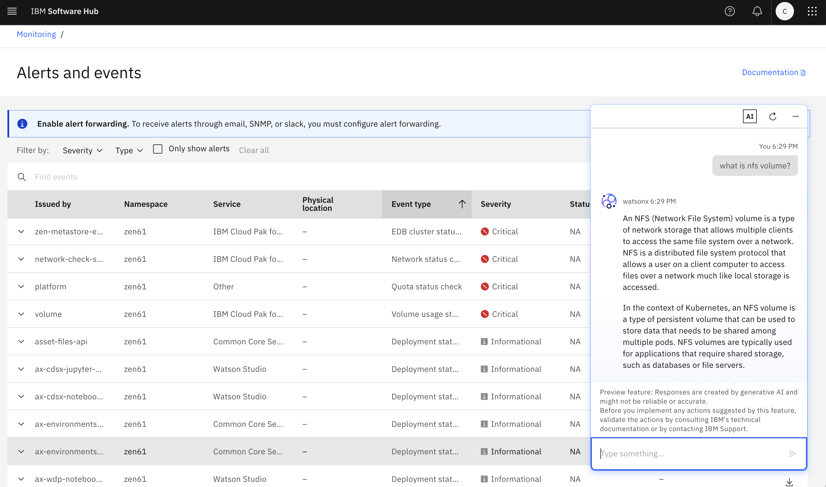 IBM Software Hub Assistant powered by Generative AI in IBM Software Hub ...