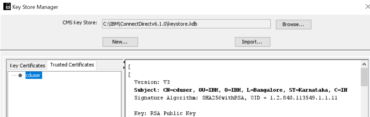 Configuring Certificate based User Authentication in IBM Connect:Direct ...
