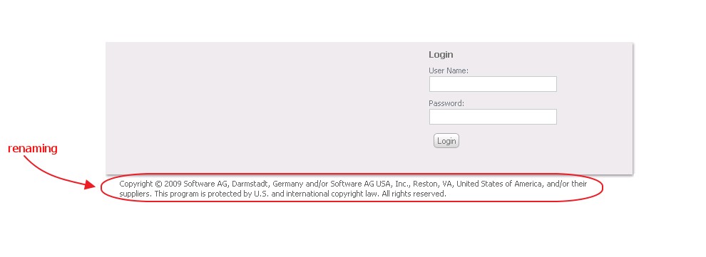 Renome text of login screen - My webMethods | IBM webMethods Hybrid ...