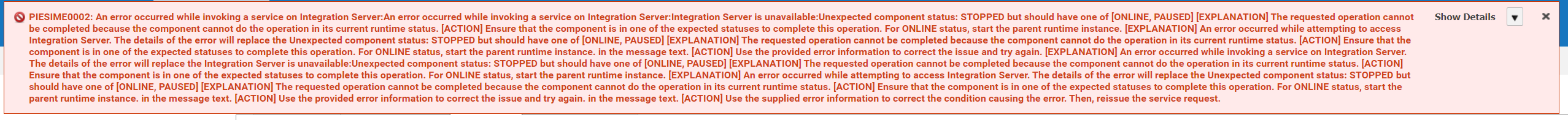 PIESIME0002: Unable to start Integration Server / API Gateway | IBM webMethods Hybrid Integration