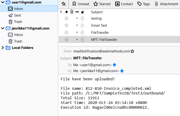 Unable to Send Email in MFT (Post-Processing Rule) | IBM webMethods Hybrid Integration