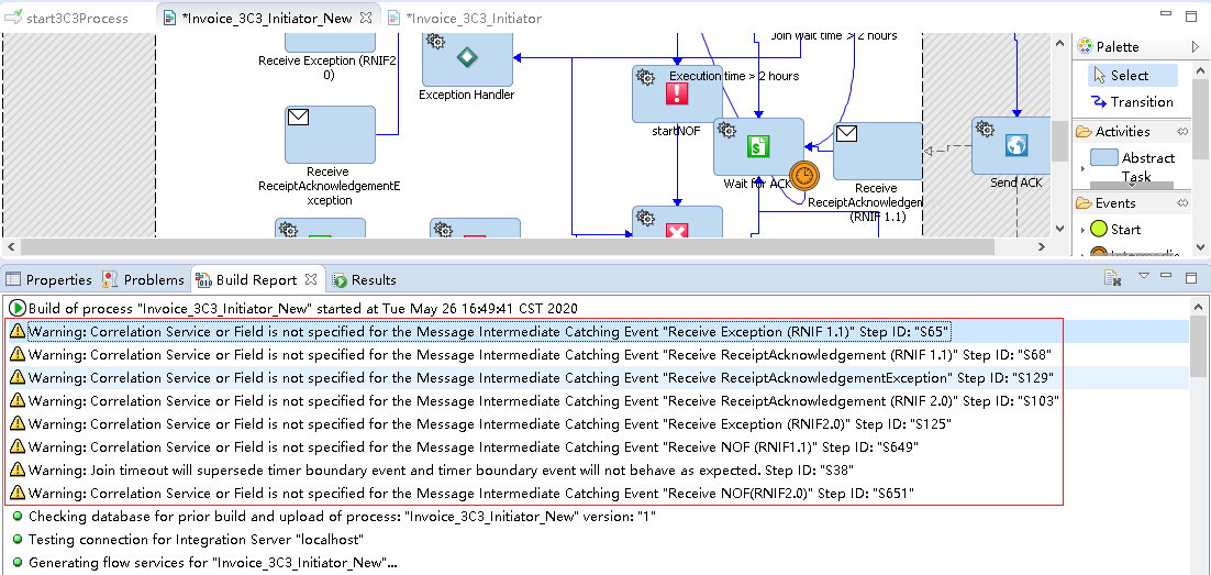 RosettaNet Pip One Action issue: can't receive ACK | IBM webMethods Hybrid Integration