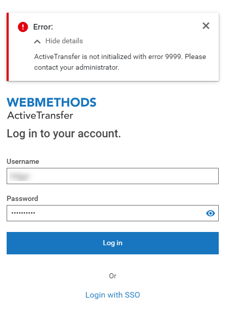Unable to see webMethods Active Transfer login Page | IBM webMethods Hybrid Integration