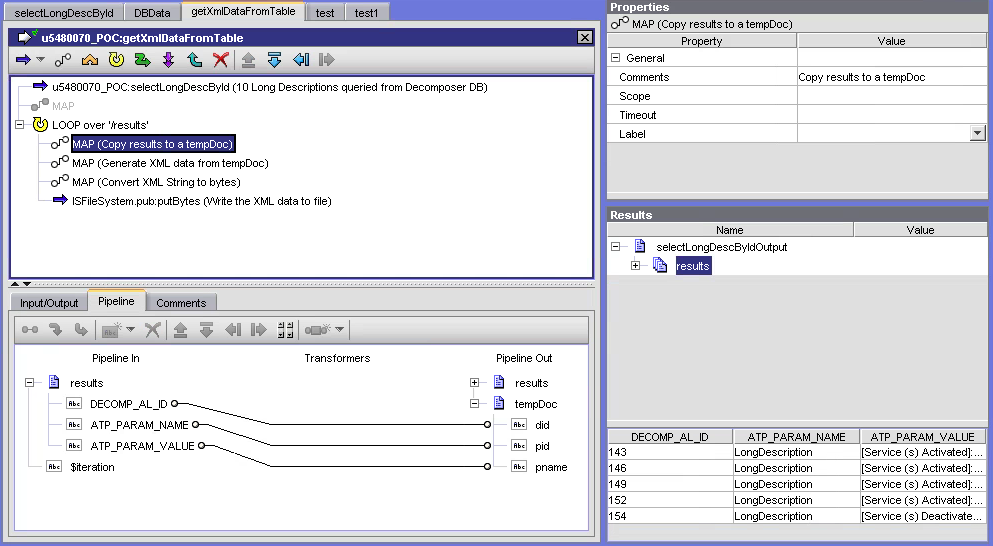 SelectSQL Adapter service in a Flow Service | webMethods